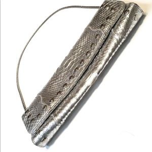 Carlos Falchi | Bags | Authentic Carlos Falchi Leather Python Clutch Bag | Poshmark